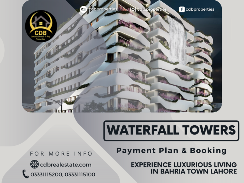 Experience Luxurious Living at Waterfall Towers in Bahria Town Lahore ...